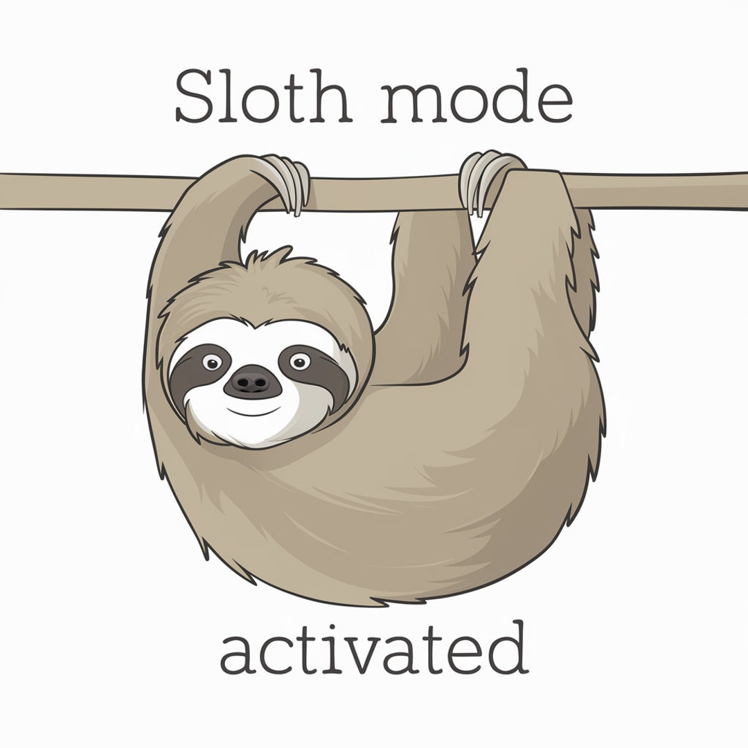 Sloth Mode Activated Funny Graphic Tee Sublimation PNG SVG Digital File ...