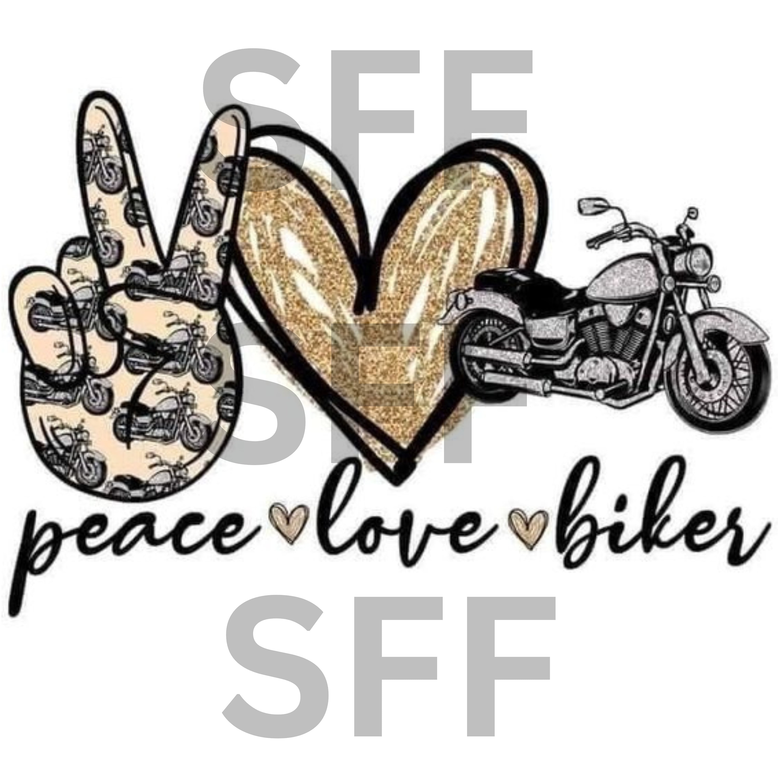 Peace Love Biker Motorcycle Sublimation PNG Digital File - Etsy