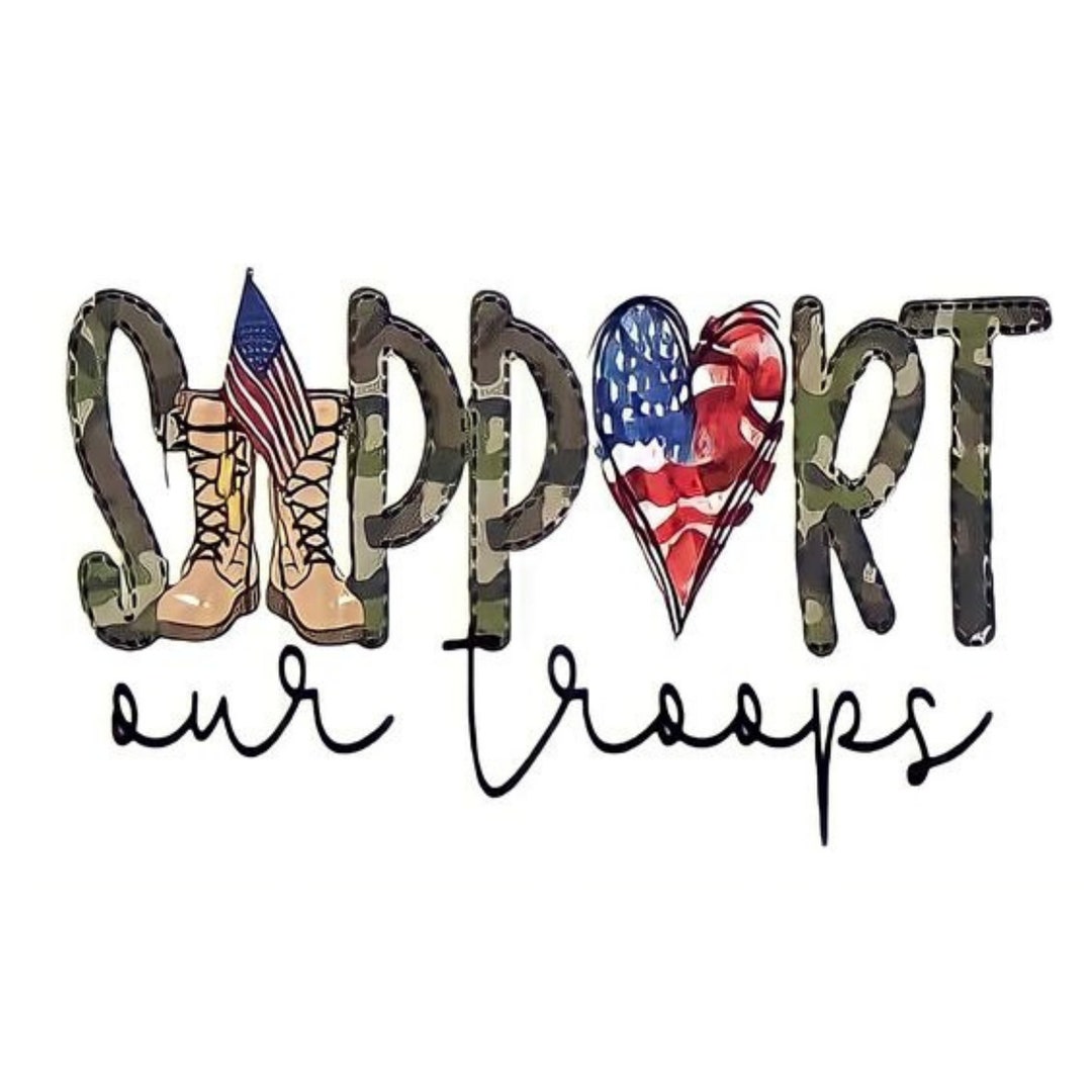 Support Our Troops Support America Pride Ready to Press Sublimation ...