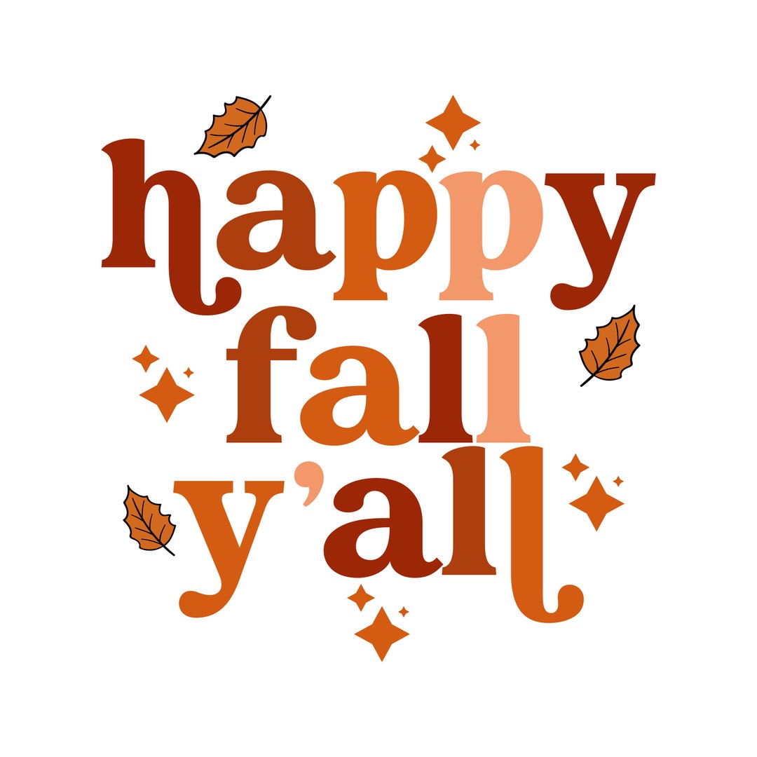 Happy Fall Ya'll Fall Autumn Ready to Press Sublimation Print - Etsy