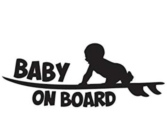 Baby on Board Surfer Surfboard Vinyl Decal - Etsy