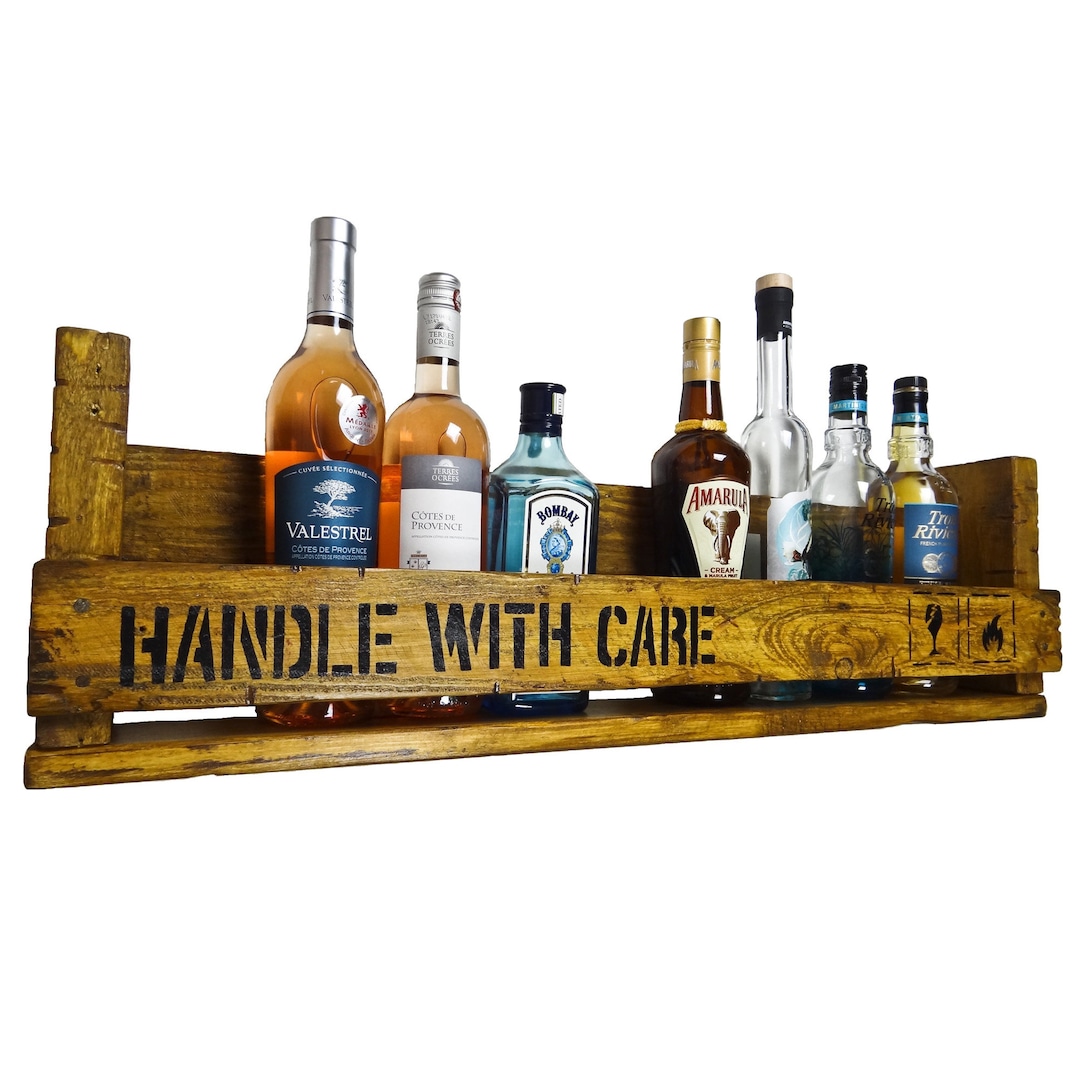 Whiskey Shelf Wall Bar Whiskey Shelf Rustic Liquor Gin Whiskey Whiskey ...