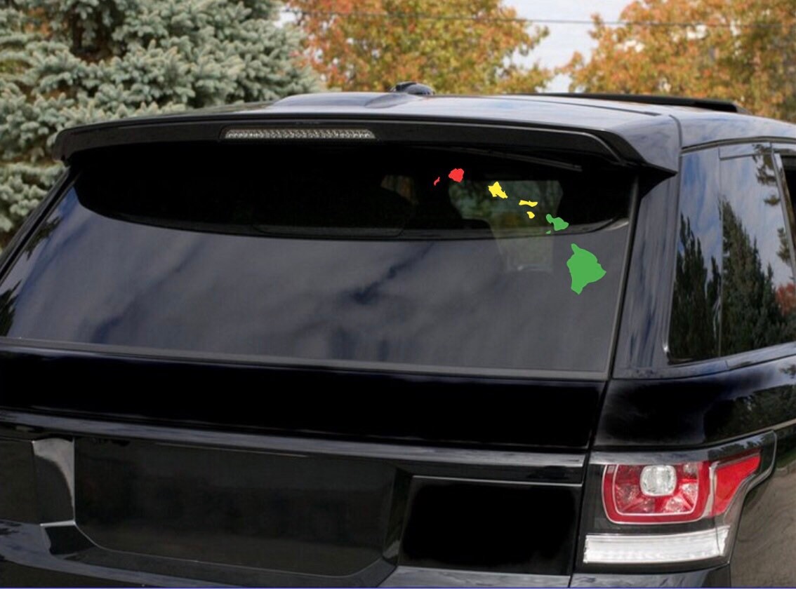 Reggae Colors Hawaiian Islands Car Decal Paper Stickers, Labels & Tags ...