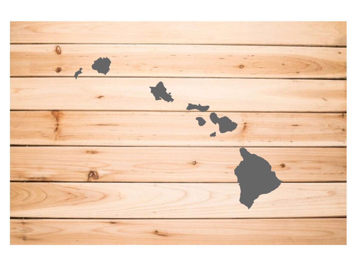 Hawaiian Islands Car Decal, Any Color - Etsy
