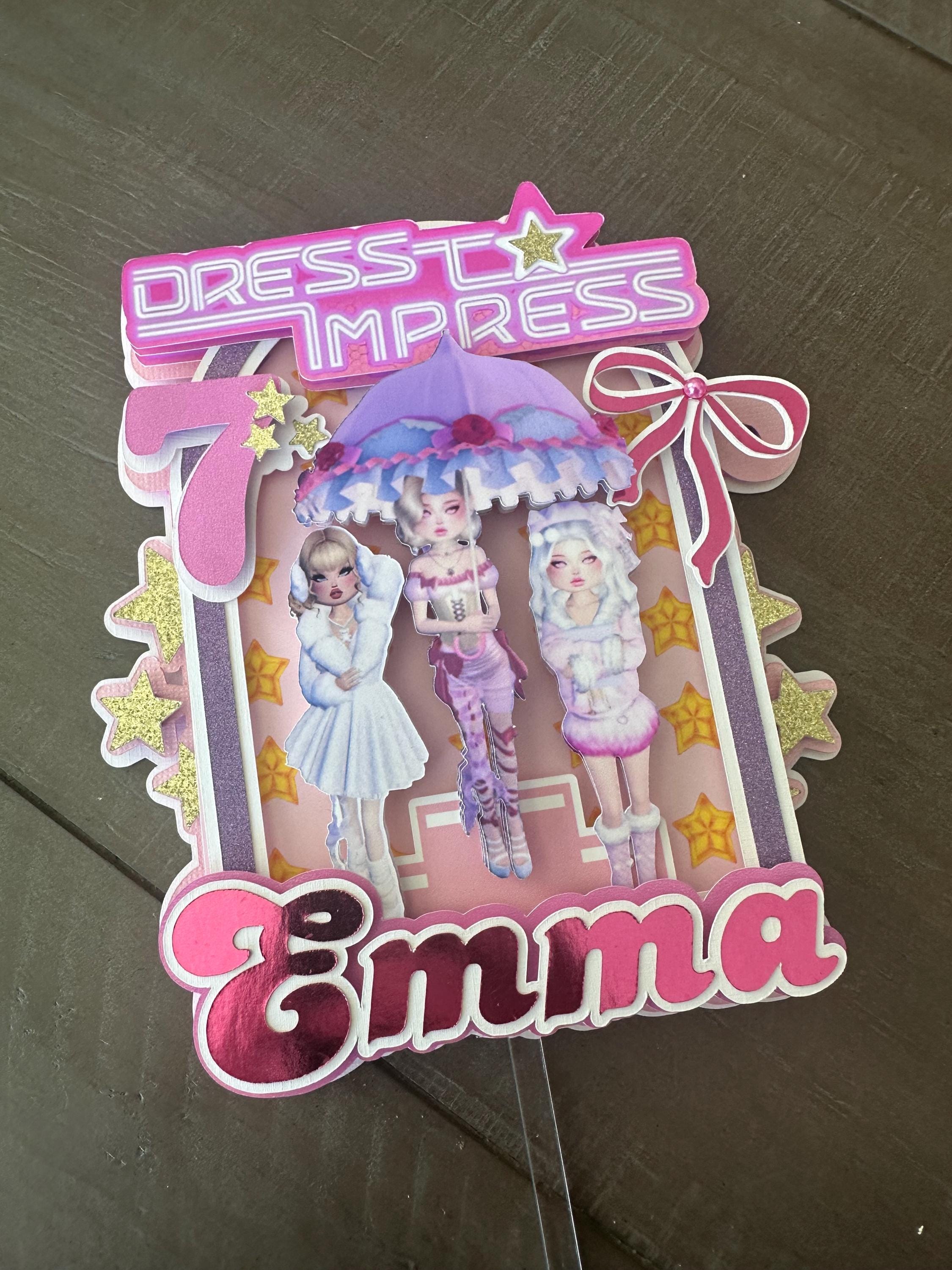 Dress to Impress Cake Topper: Roblox Birthday Party - Etsy