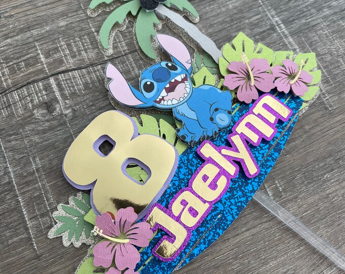 Stitch Cake Topper Lilo and Stitch Topper Stitch Birthday - Etsy
