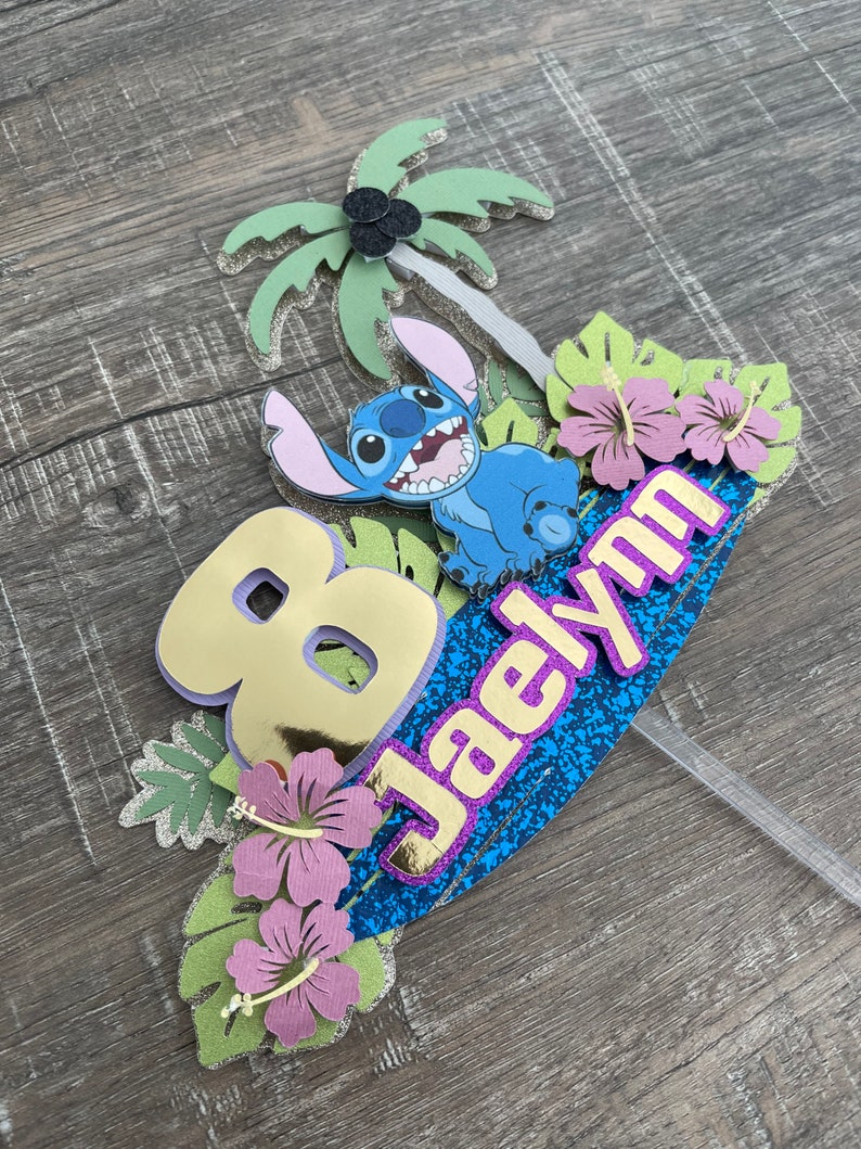 Stitch Cake Topper Lilo and Stitch Topper Stitch Birthday - Etsy