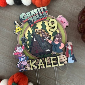 Gravity Falls Birthday Cake Topper: Personalized Party Decor - Etsy
