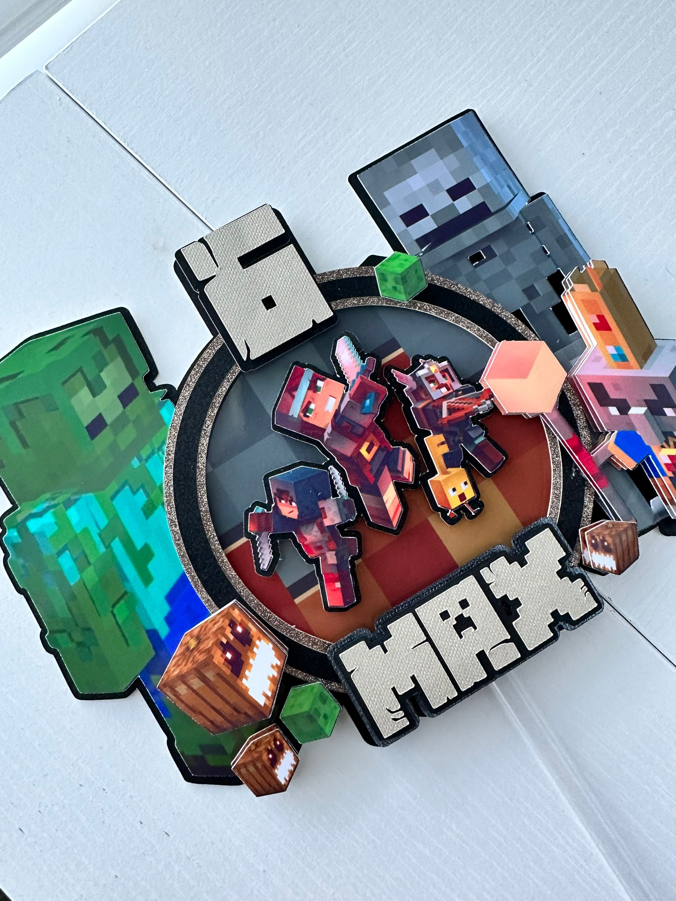 Minecraft Dungeons Topper Minecraft Topper Minecraft - Etsy