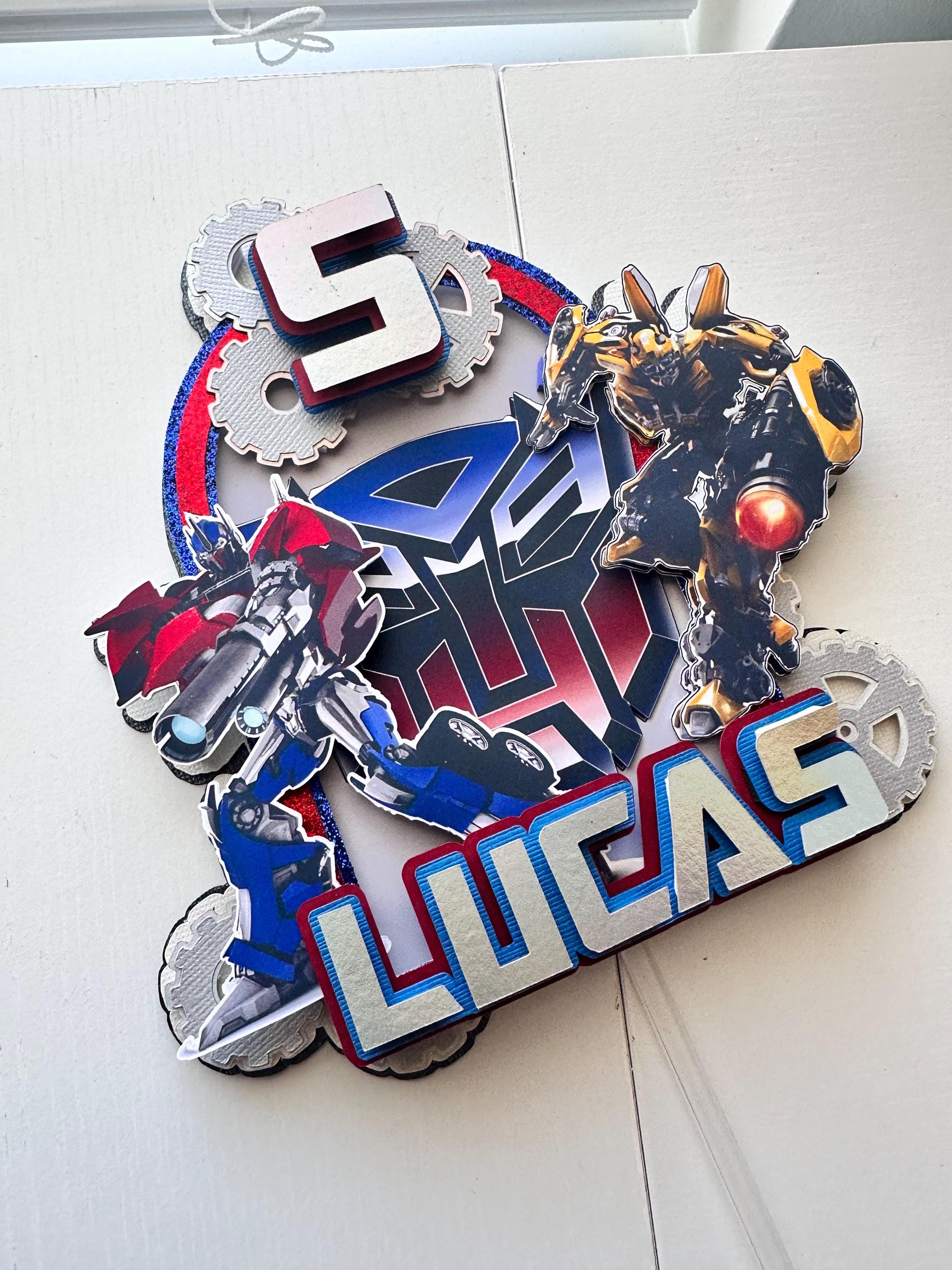 Transformers Birthday Cake Topper: Bumble Bee & Optimus Prime - Etsy