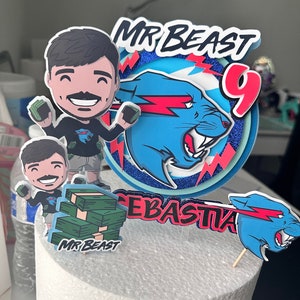 Mr.beast Cake Topper, Mr.beast Birthday, Mrbeast Cake Topper, - Etsy
