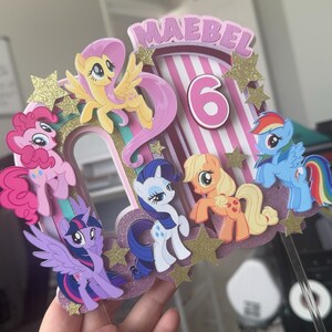My Little Pony Cake Topper: Personalized Pony Birthday Party Decor - Etsy