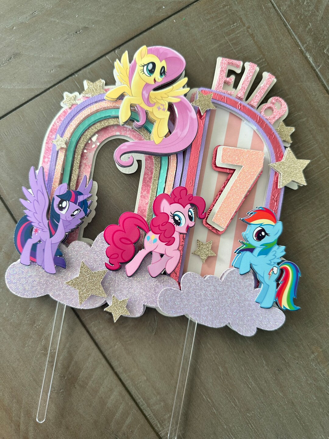 My Little Pony Cake Topper: Personalized Pony Birthday Party Decor - Etsy