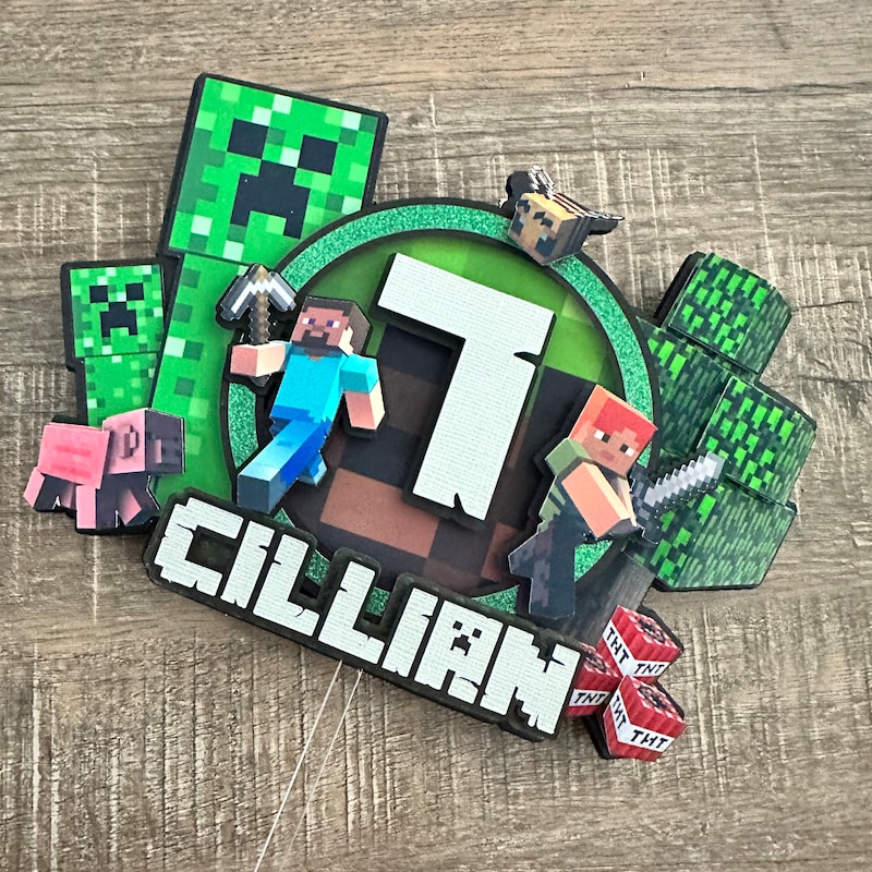 Mincraft Cake Toppers - Etsy