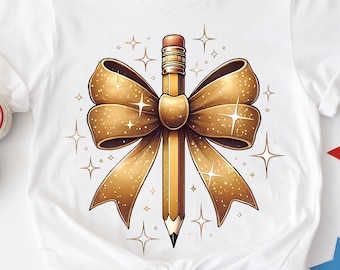 Coquette Teacher Png,pencil Coquette Bow Png, Teach Love Inspire Png ...