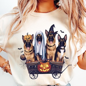 German Shepherd Ghost Dog PNG, Spooky Dog Sweatshirt Png, Halloween Dog ...