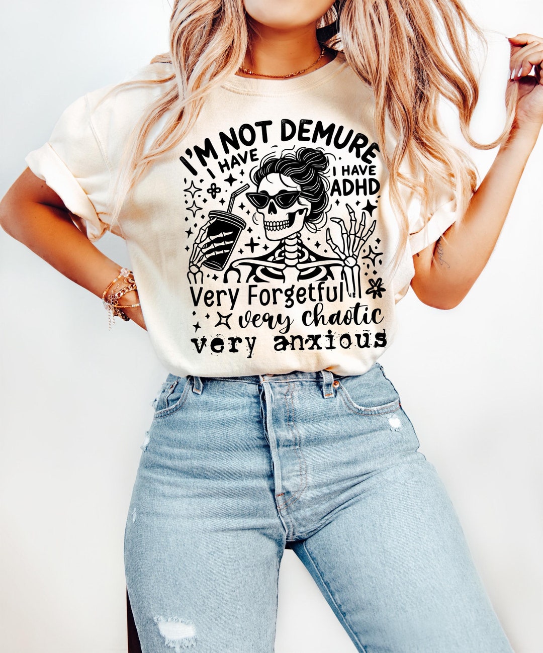 I’m Not Demure I Have ADHD Svg, Sarcastic Svg, Women Demure Sarcasm ...