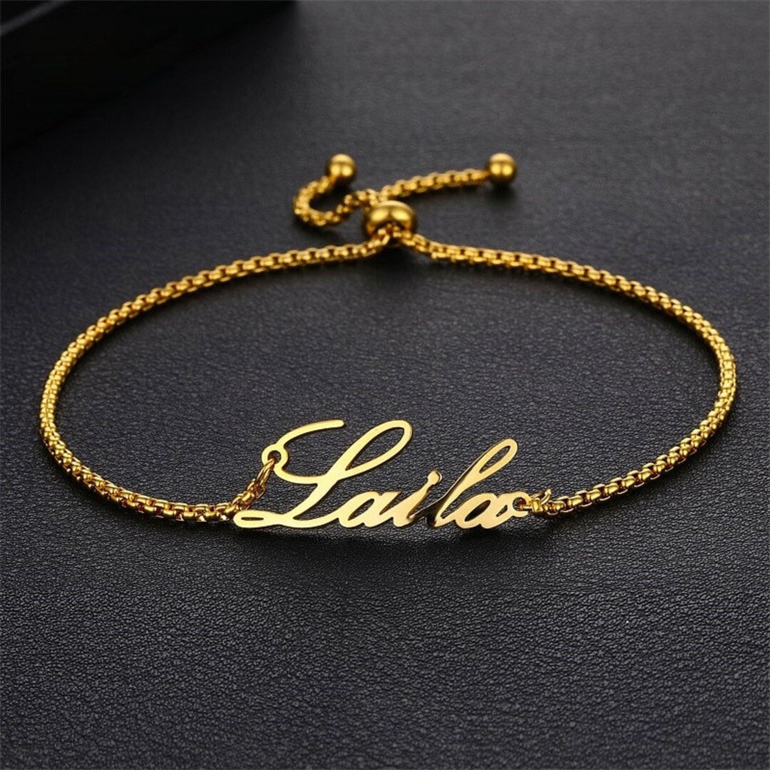 Name Bracelet Dainty Gold Name Bracelet Gold Name Bracelet - Etsy