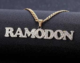 Iced Name Necklace - Etsy