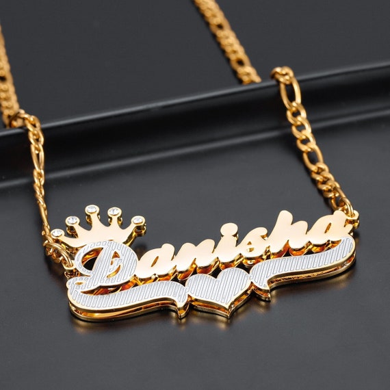 Name Plate Necklace Etsy