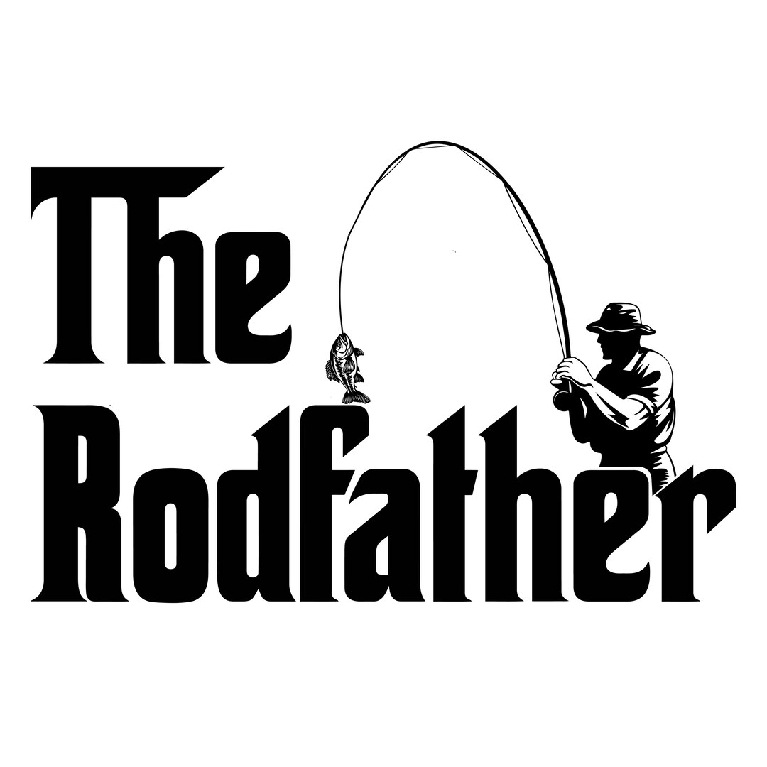 The Rodfather Svg, Father Svg, Gift for Fishing Dad Svg, Retro ...