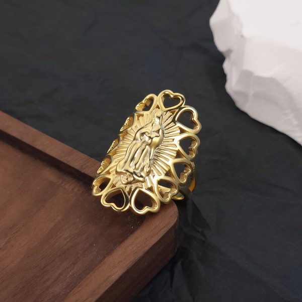 Virgin Mary Ring - Etsy