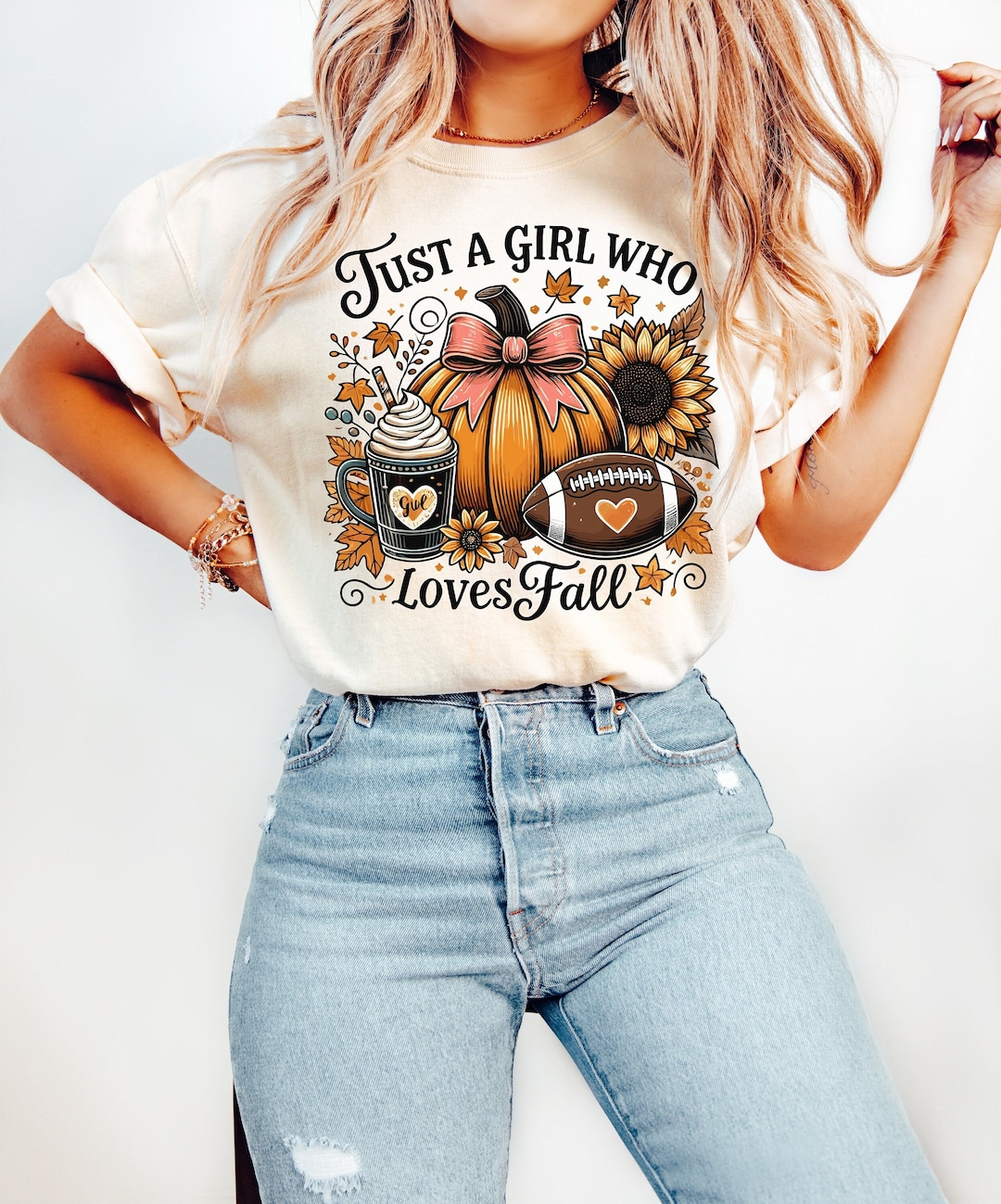 Just A Girl Who Loves Fall Svg File, Fall Sublimation Design Png ...
