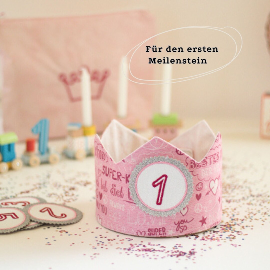 Birthday Crown With Numbers, Crown for Girls' Birthday, Pink Crown With ...