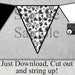 Black and White Pennants Instant Download Printable Pennant Monochrome ...