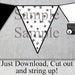 Black and White Pennants Instant Download Printable Pennant Monochrome ...