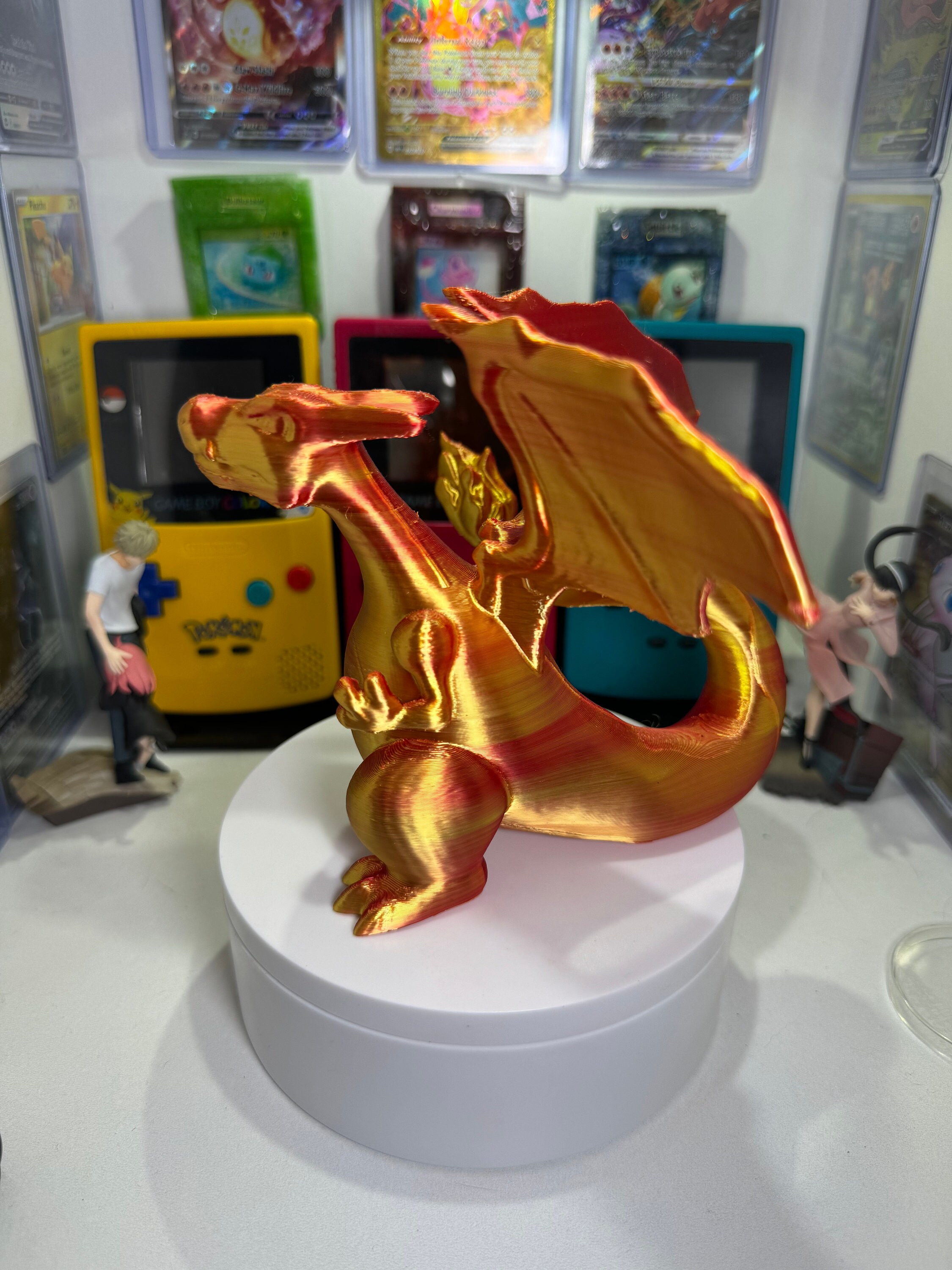 3d Printed Retro Chari/zard Figure - Etsy