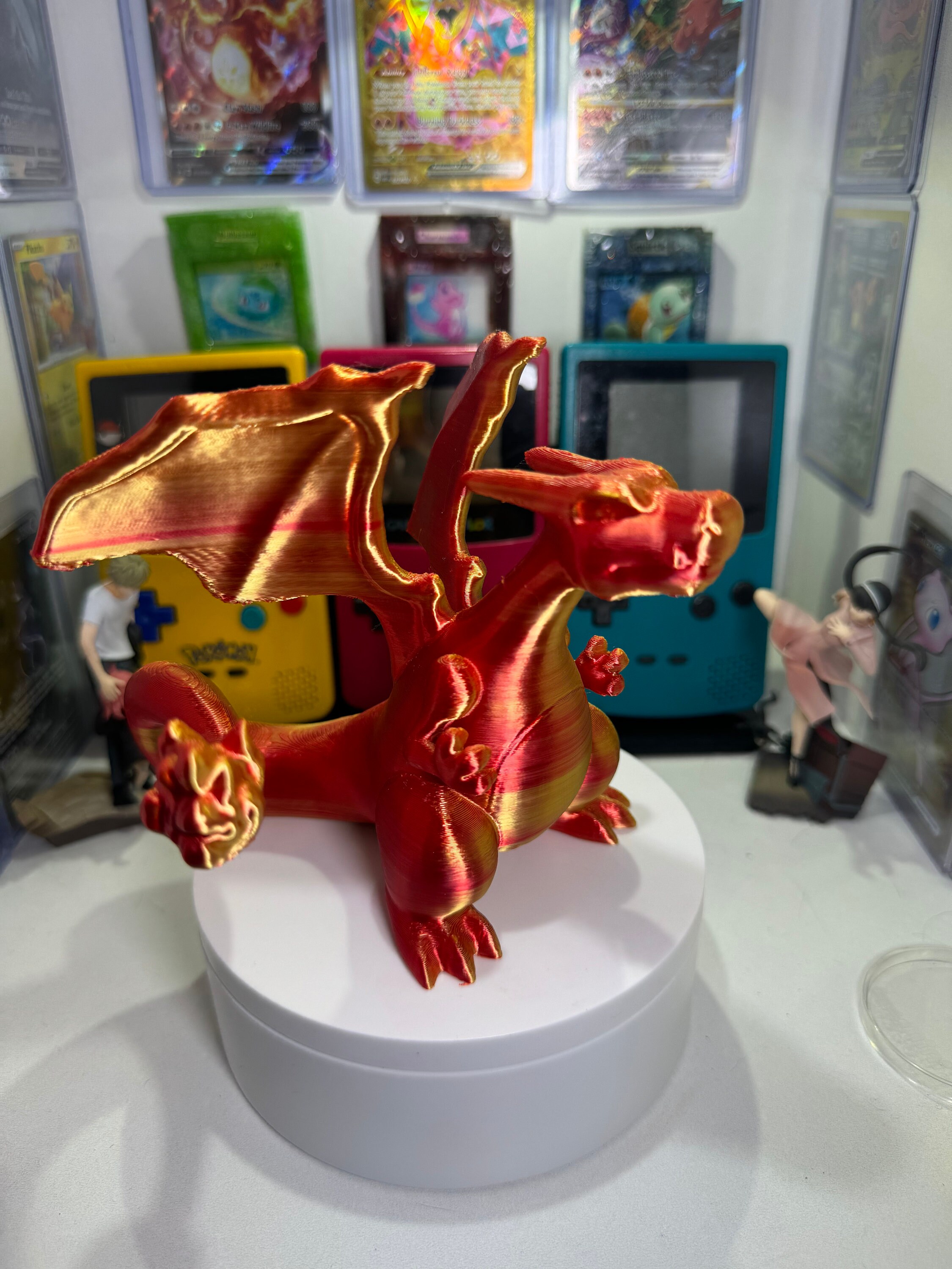 3d Printed Retro Chari/zard Figure - Etsy