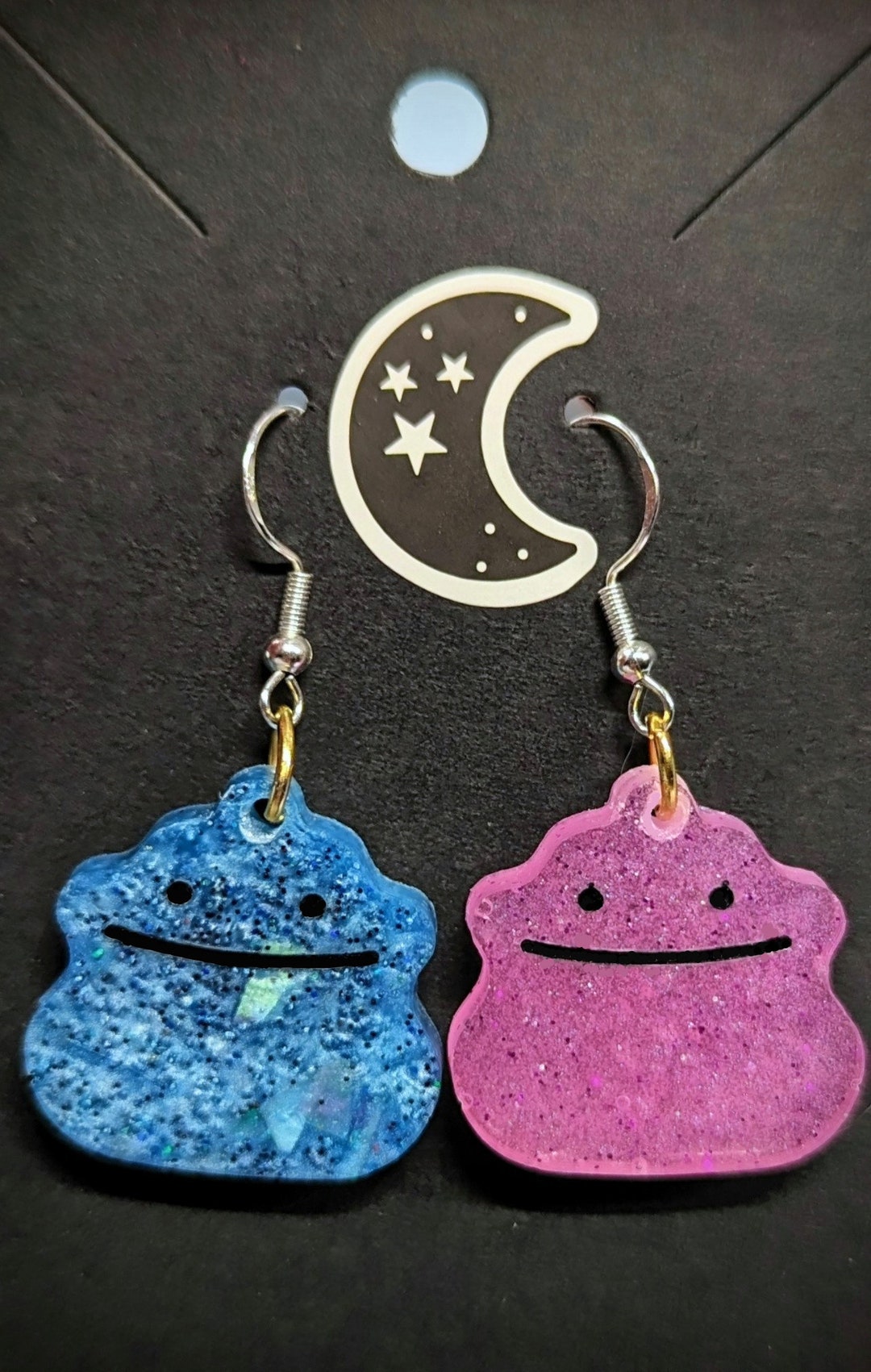 Pokemon Ditto Earrings / Custom Handmade Resin / Pokemon Jewelry - Etsy