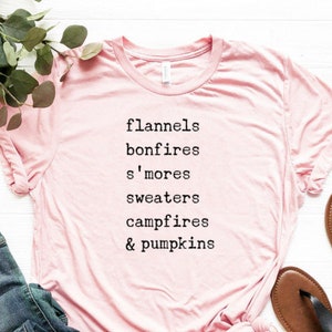 Flannel Bonfires Pumpkins Sweaters Campfires Shirt Fall Shirt - Etsy