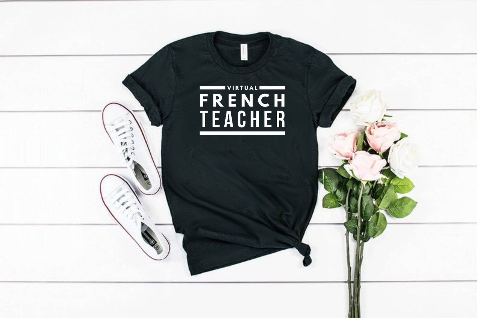 Virtual French Teacher Shirt Virtual French Teacher Gift | Etsy