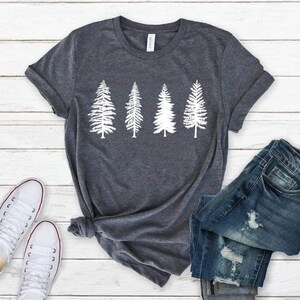 Embroidered Pine Tree Tahoe Pine Shirt, Pine Tree T Shirt Embroidered Pine Tree Tahoe Pine Shirt, Pine Tree T Shirt