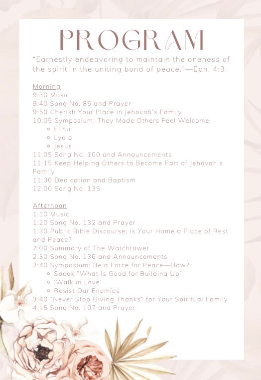 JW Circuit Assembly Notebook | 2022-2023 | Jehovah's United Family ...