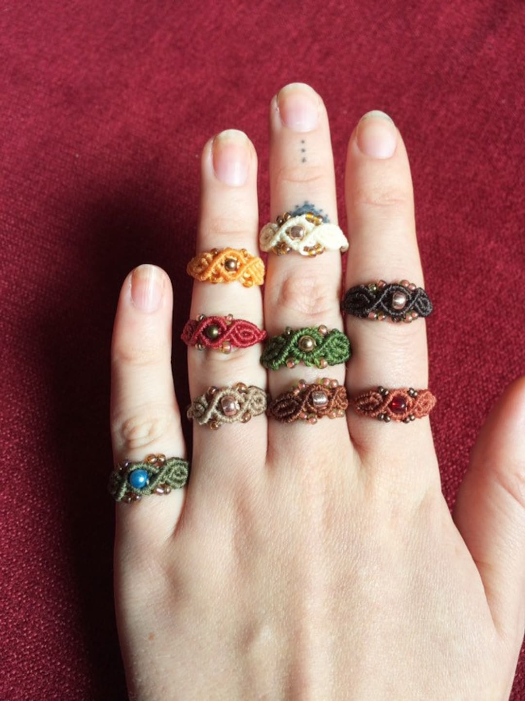 Adjustable Macrame Rings - Etsy