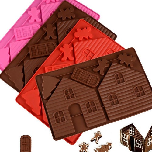 Christmas Gingerbread Village House Silicone Mold 3 Shapes - Etsy