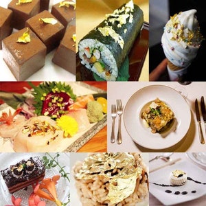Edible Gold Leaf 24K Gold Leaf Sheets Edible Gold Foil Cake Decoration ...
