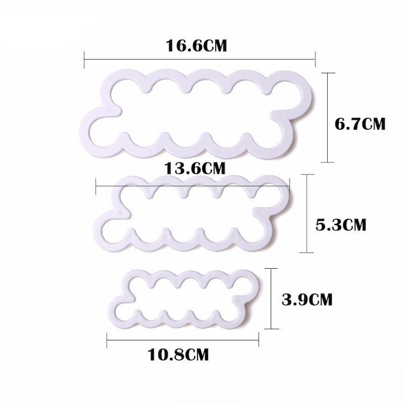 Rose Flower Cutter, 3 Pieces Plastic Cutters for Making Fondant and Gum ...