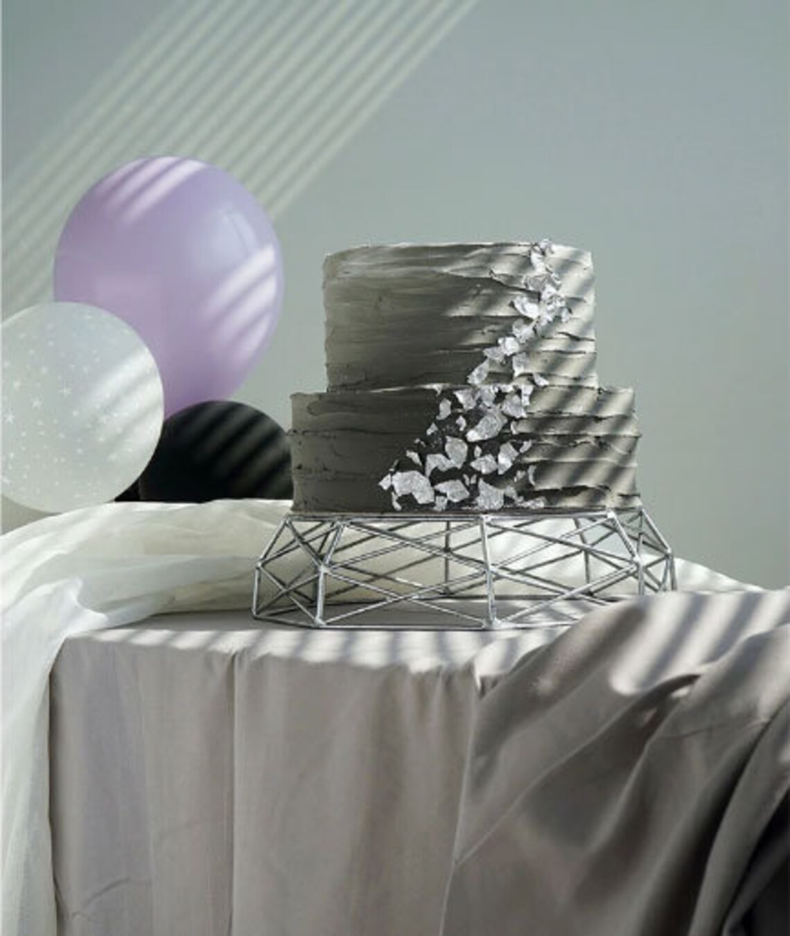 Gold Geometric Shape Cake Stand Vintage Gold Cake Stand | Etsy