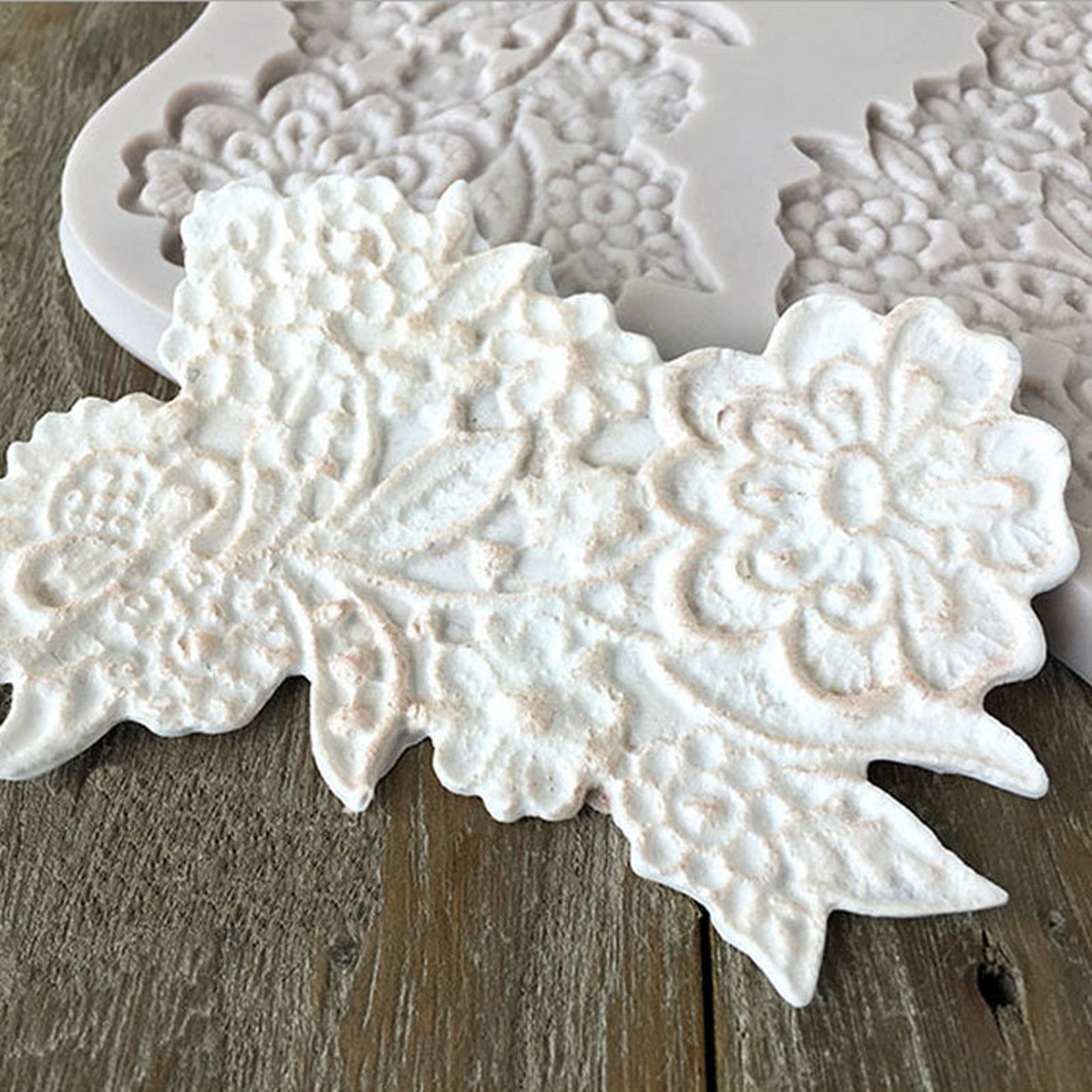 Large Flower Lace Silicone Mold for Fondant Wedding Cake Mold - Etsy