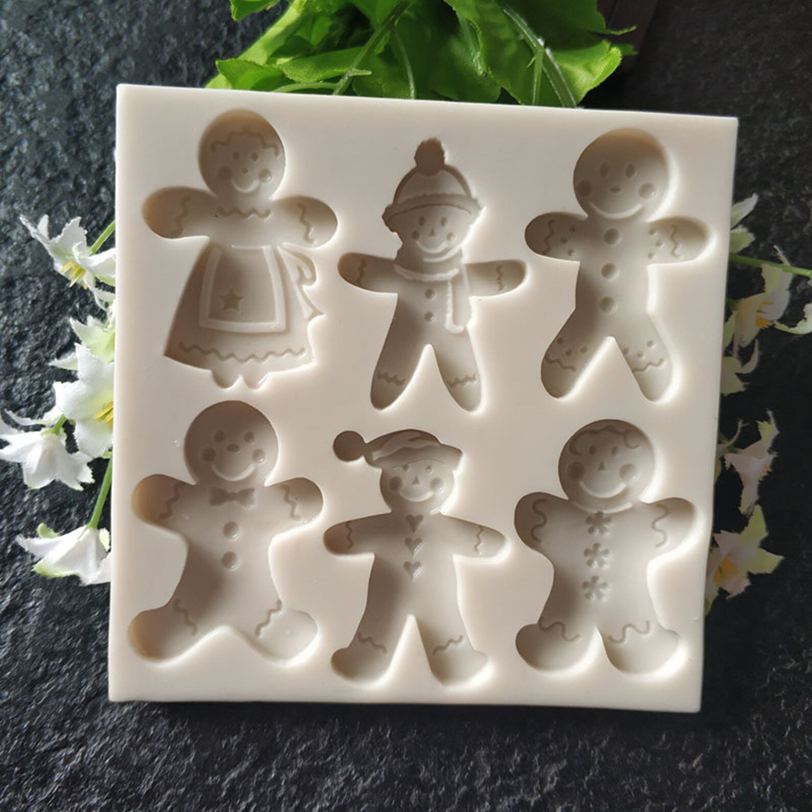 Christmas Gingerbread Man Fondant Silicone Mold Cake Decorating Tools ...