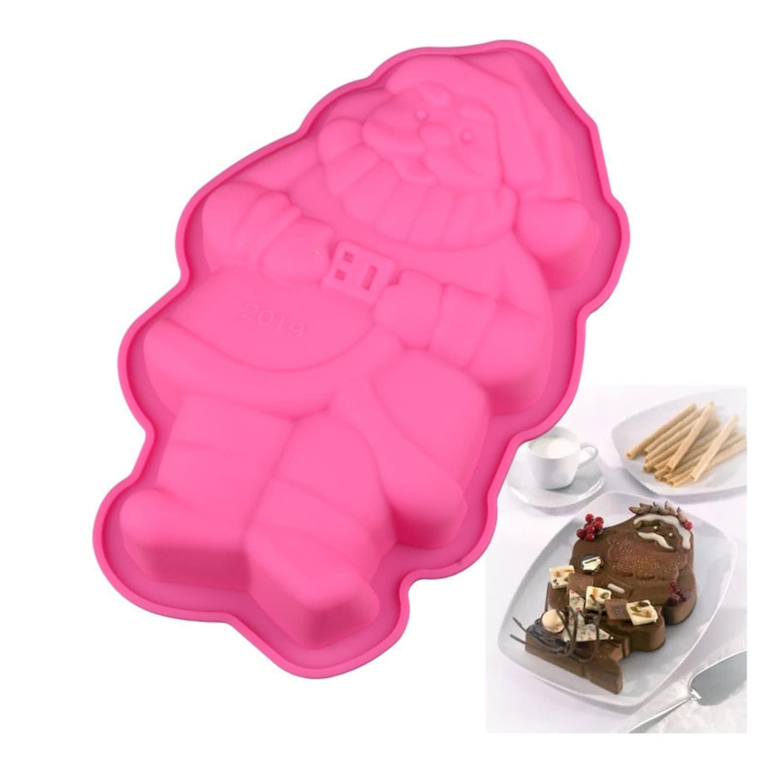 Christmas Santa Claus Shaped Silicone Baking Mold Cake Mold Cake Pan ...