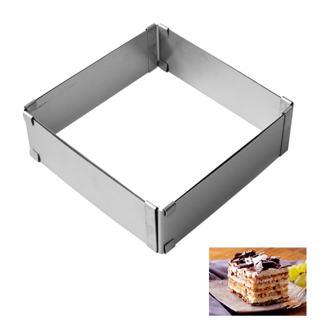 Cake Molds Adjustable Cake Rings Round and Square Stainless - Etsy