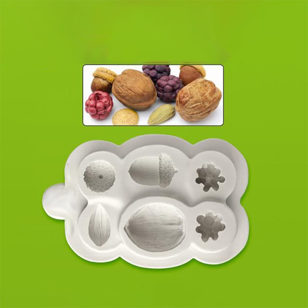 Nut and Berries Silicone Mold Fondant Mold Christmas Mold Cake ...