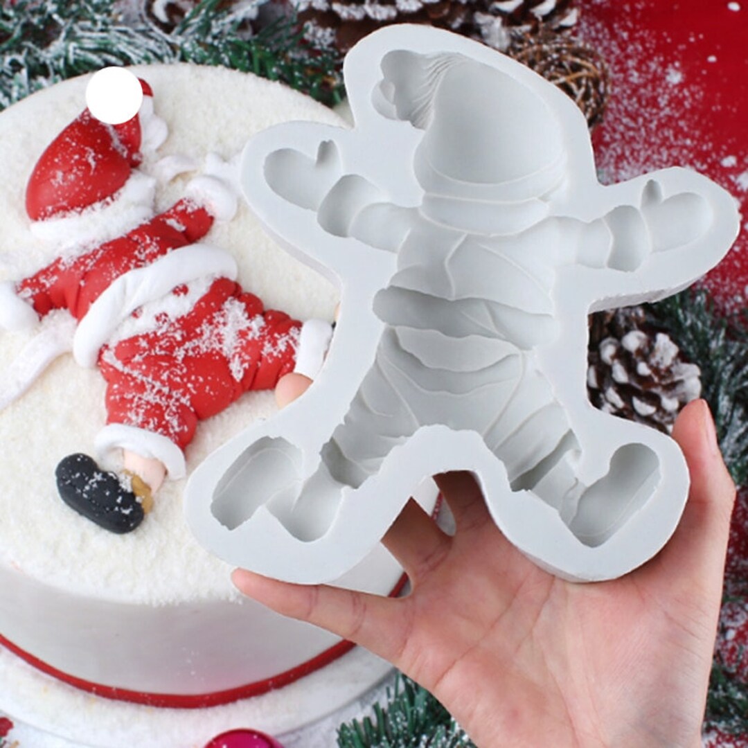 Christmas Santa Large Silicone Mold Fondant Mold Chocolate Mold ...