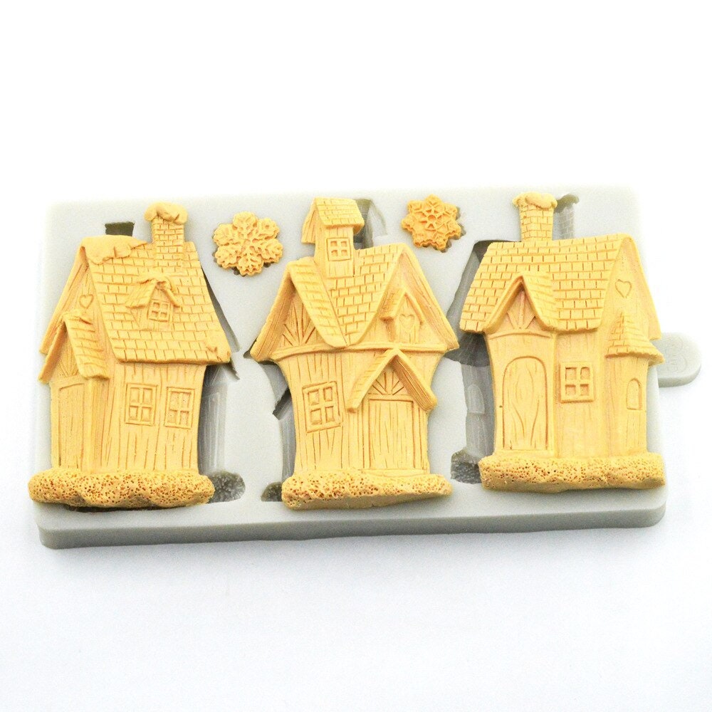 Christmas Gingerbread Village House Silicone Mold 3 Shapes - Etsy