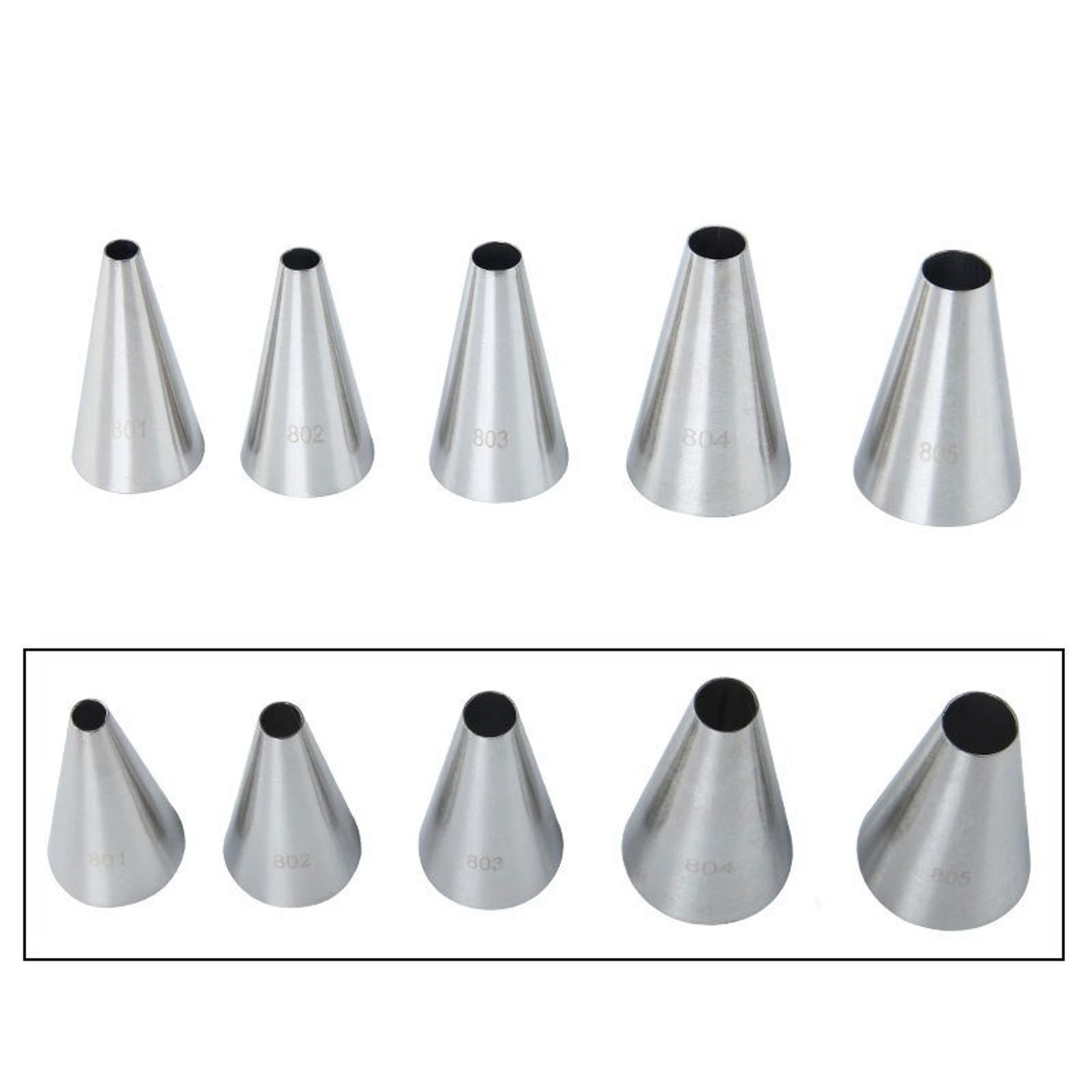 Round Icing Nozzle 5 Pcs Set - Etsy